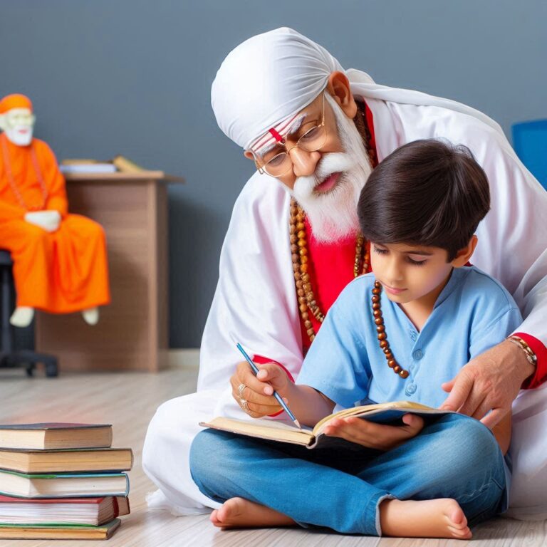 Sai Baba AI Images with Kids