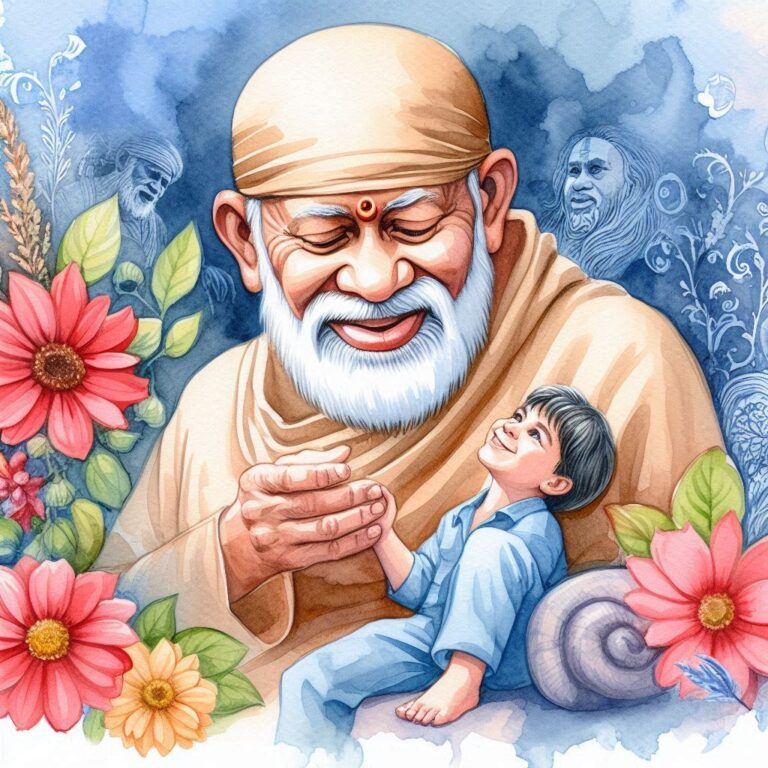 Sai Baba AI Images with Kids