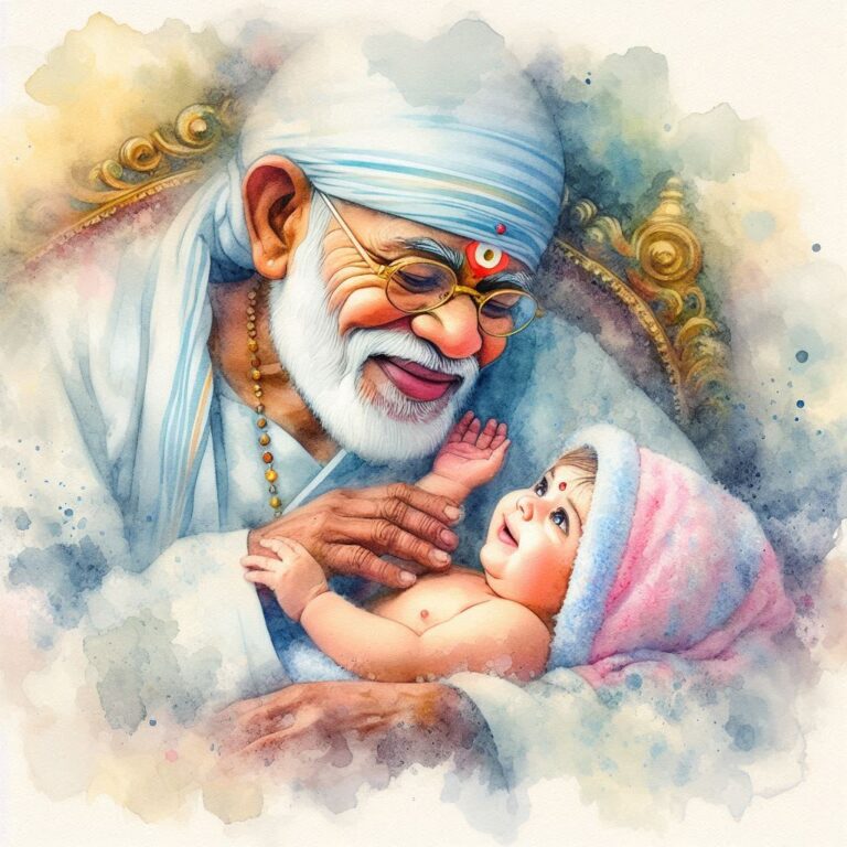 Sai Baba AI Images with Kids