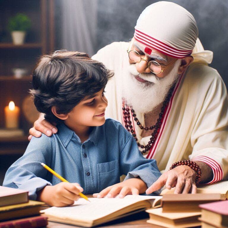 Sai Baba AI Images with Kids