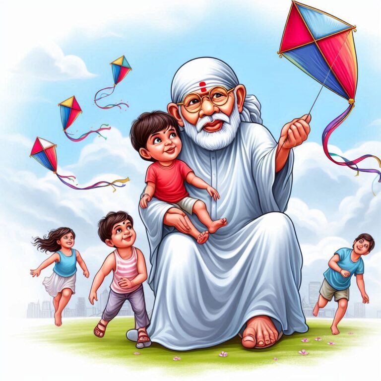 Sai Baba AI Images with Kids