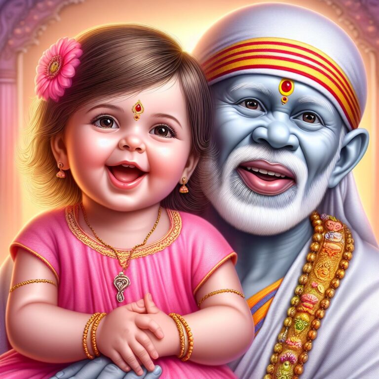 Sai Baba AI Images with Kids