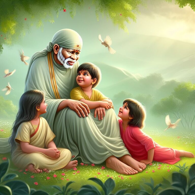 Sai Baba AI Images with Kids