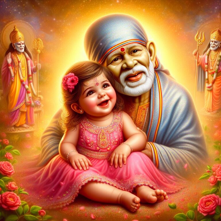 Sai Baba AI Images with Kids